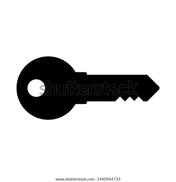 Black Key Isolated On White Background Stock Vector (Royalty Free ...