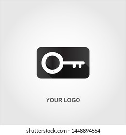 Black Key Logo Gradation Color Template Stock Vector (Royalty Free ...