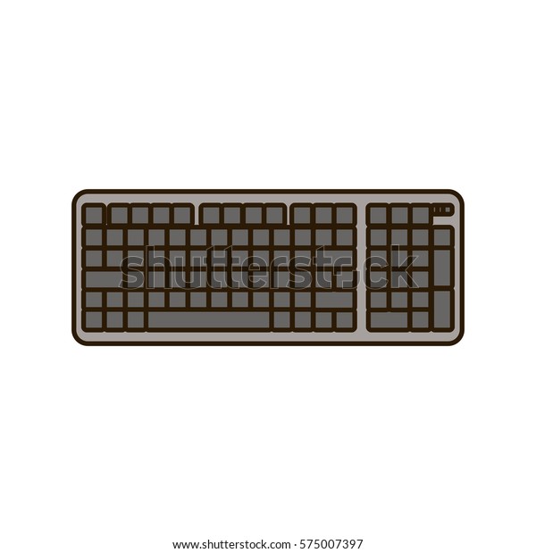 Black Keyboard Icon Image Vector Illustration Stock Vector (Royalty ...