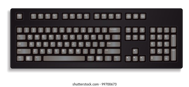Black Keyboard Vector Stock Vector (Royalty Free) 57781651