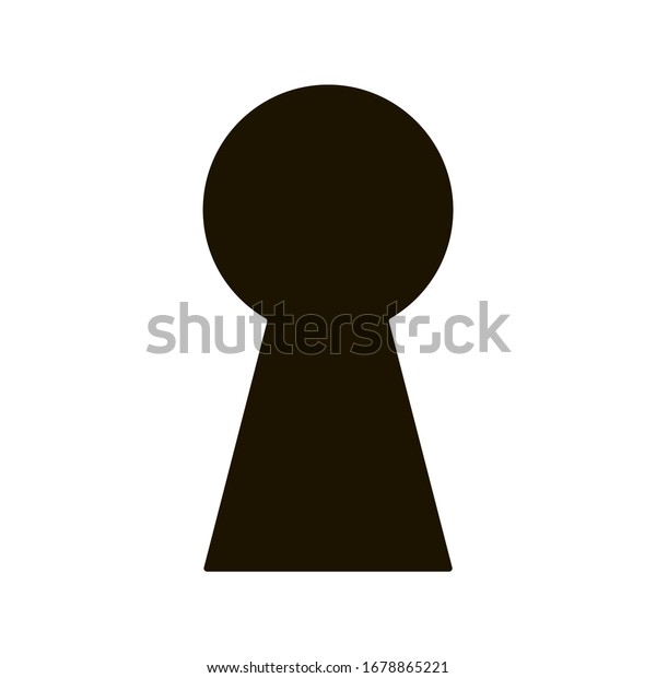Black Keyhole On White Background Mysterious Stock Vector (Royalty Free ...