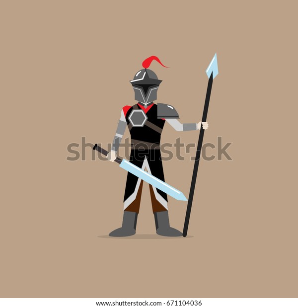 Black Knight Stock Vector (Royalty Free) 671104036 | Shutterstock