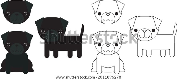Black Labrador Vector Outline Stock Vector (Royalty Free) 2011896278 ...