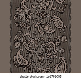 「Black Lace Endless Ribbon Vector Illustration」のベクター画像素材（ロイヤリティフリー ...