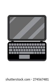 Black Laptop Device Icon Stock Vector (Royalty Free) 274567481 ...