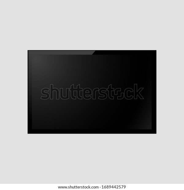 Black Lcd Tv Screen Without Picture Stock Vector (Royalty Free ...