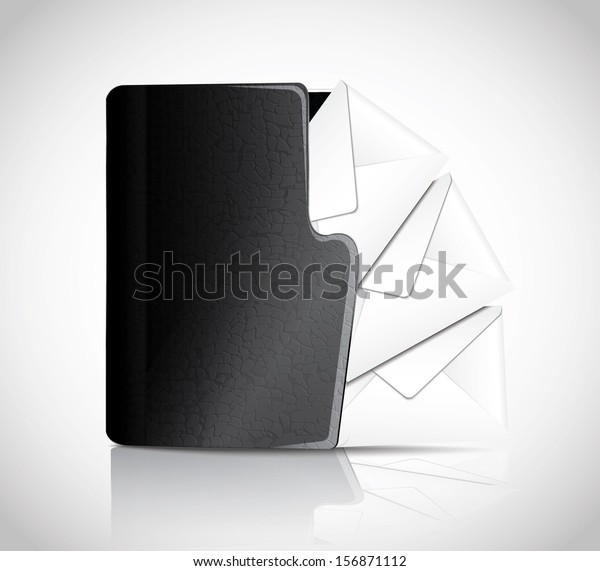 Black Leather Folder Icon 库存矢量图（免版税）156871112 | Shutterstock