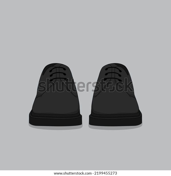 Black Leather Shoes Cartoon Design Advertisement Stock Vector (Royalty ...