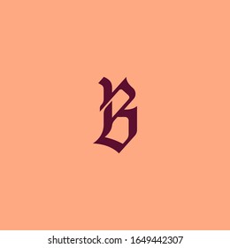 Black Letter Letter B Logo Template Stock Vector (Royalty Free ...