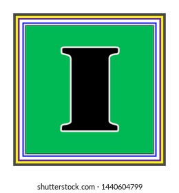 Black Letter Green Background Vector Stock Vector (Royalty Free ...