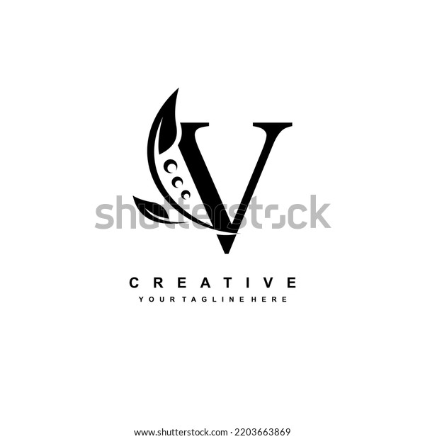 Black Letter V Logo Luxury Black Stock Vector (Royalty Free) 2203663869 ...