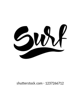 Black Lettering Surf On White Background Stock Vector (Royalty Free ...