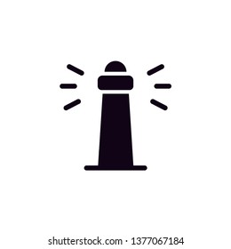 Black Light Tower Icon White Background Stock Vector (Royalty Free ...