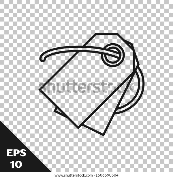 Black Line Blank Label Template Price Stock Vector (Royalty Free ...