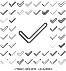 Black Line Check Logo Icon Design Stock Vector (Royalty Free) 351538883 ...