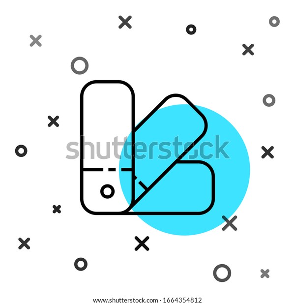 Black Line Color Palette Guide Icon Stock Vector (Royalty Free ...