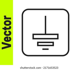 Black Line Electrical Symbol Ground Icon Stock Vector (Royalty Free ...