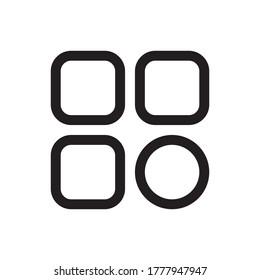 Black Line Menu Icon Design Stock Vector (Royalty Free) 1777947947 ...