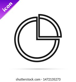 Black Line Pie Chart Infographic Icon Stock Vector (Royalty Free ...
