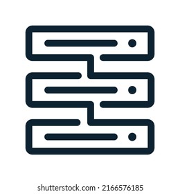 Black Line Server Icon Design Stock Vector (Royalty Free) 2166576185 ...