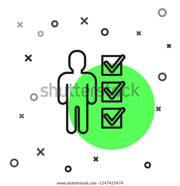 Black Line User Man Business Suit Stock Vector (Royalty Free ...