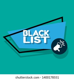 Black List Emblem Label Badgesticker Black Stock Vector (Royalty Free ...