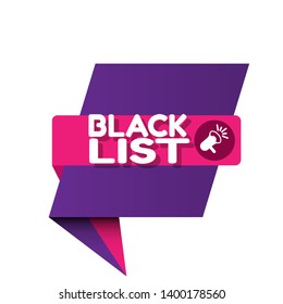 Black List Emblem Label Badgesticker Black Stock Vector (Royalty Free ...