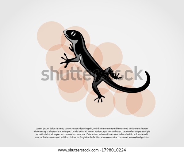 Black Lizard Logo Symbol Design Illustration Stock Vector (Royalty Free ...