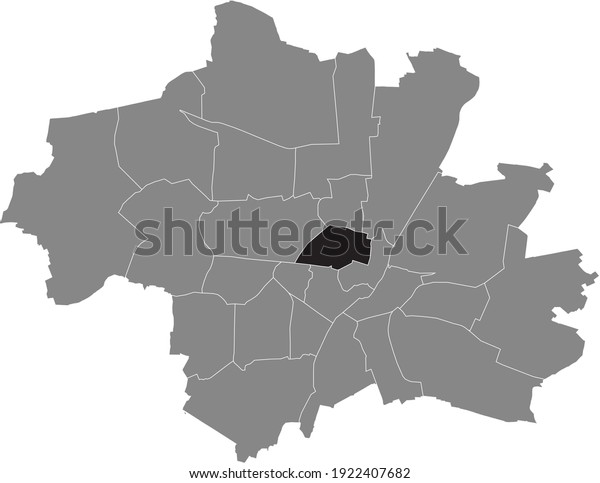 Black Location Map Maxvorstadt Borough Stadtbezirk Stock Vector ...