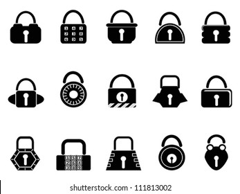 Black Lock Icons Set Stock Vector (Royalty Free) 111813002 | Shutterstock