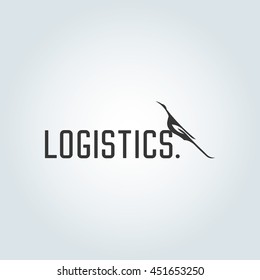 Black Logistics Logo Design Background Stock Vector (Royalty Free ...