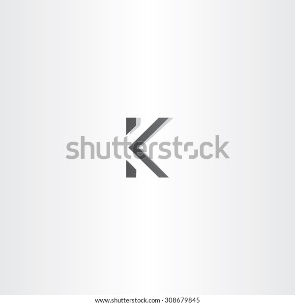 Black Logo Letter K Sign Logotype Stock Vector (Royalty Free) 308679845 ...