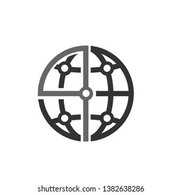 Black Logo World Tech Icon Stock Vector (Royalty Free) 1382638286 ...