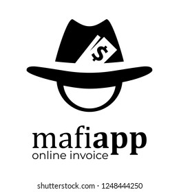 Black Mafia Hat Logo Stock Vector (Royalty Free) 1248444250 | Shutterstock