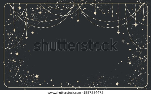 Black Magic Background Stars Space Decor Stock Vector (Royalty Free ...