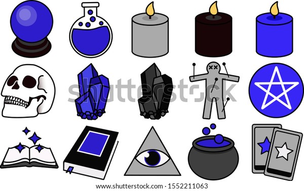 Black Magic Dark Arts Clipart Stock Vector (Royalty Free) 1552211063 ...