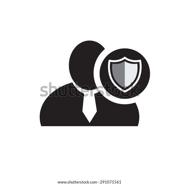 Black Man Silhouette Icon Defend Symbol Stock Vector (Royalty Free ...