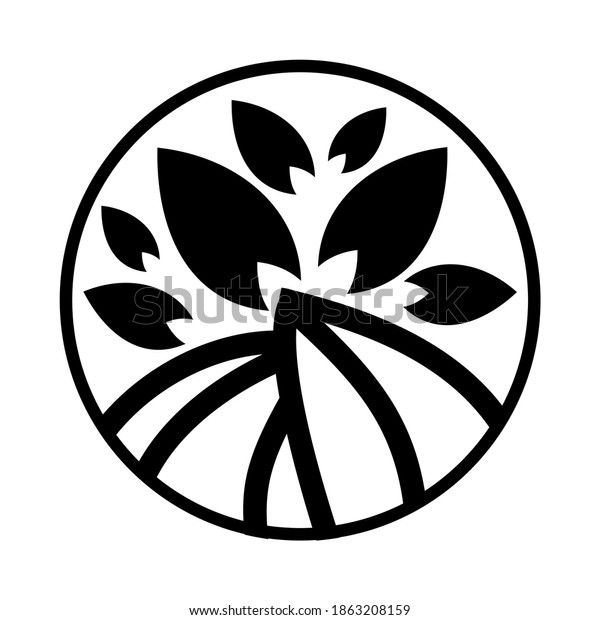 Black Mangrove Tree Logo Circle Frame 库存矢量图（免版税）1863208159 | Shutterstock