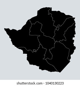 Zimbabwe Map Isolated On Transparent Background 스톡 벡터(로열티 프리) 765993229 ...