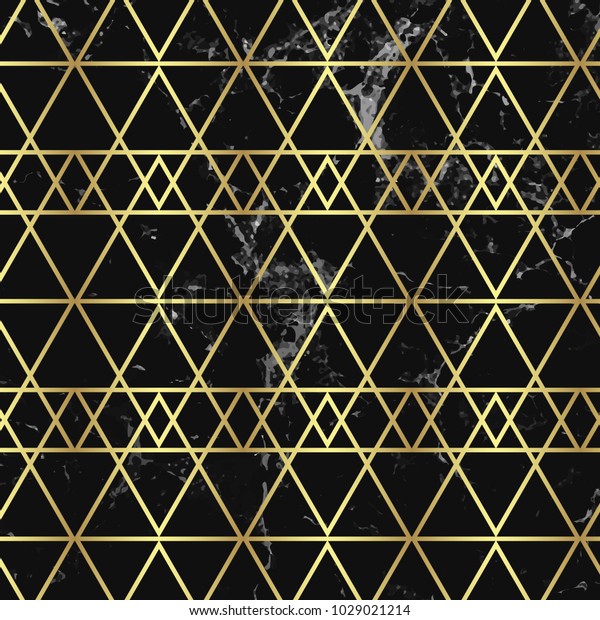 Black Marble Texture Gold Line Pattern Stock Vector (Royalty Free ...