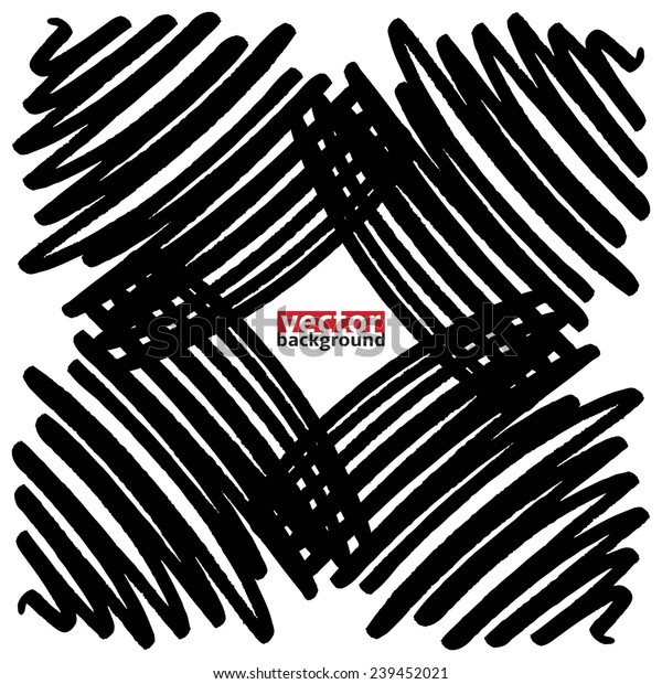 Black Marker Abstract Shape Handdrawn Vector Stock Vector (Royalty Free ...