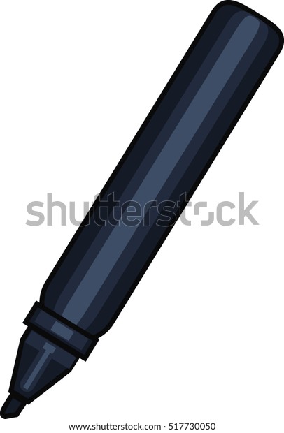 Black Marker Vector Illustration Isolated On: vector de stock (libre de ...
