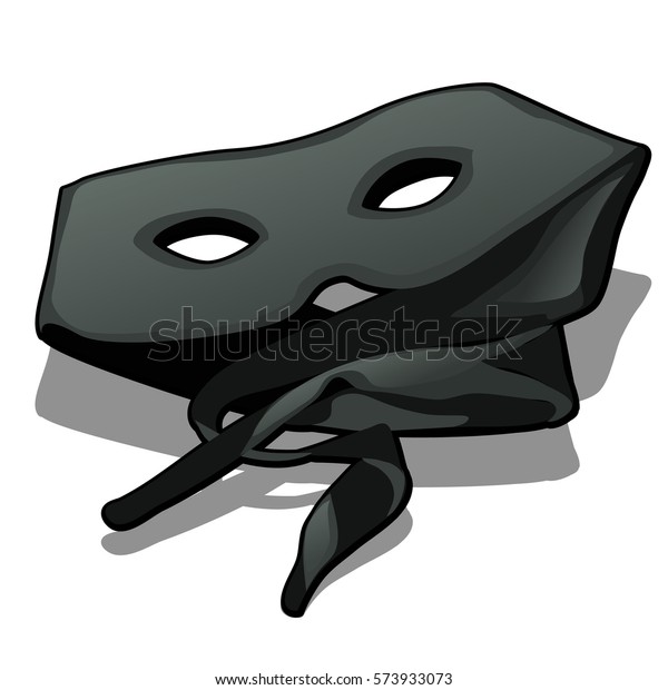 Black Mask Thief Isolated On White Stock Vector (Royalty Free ...