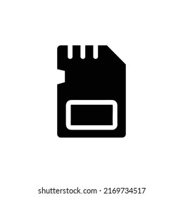Black Memory Card Icon Design Isolated Stock Vector (Royalty Free ...