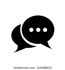 Black Message Icon: vector de stock (libre de regalías) 1235280472 ...