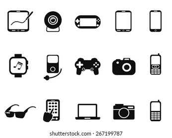 Black Mobile Devices Icon Set Stock Vector (Royalty Free) 267199787 ...
