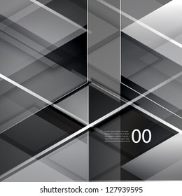 Black Modern Geometric Abstract Background Stock Vector (Royalty Free ...
