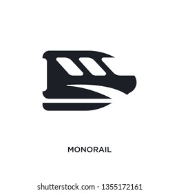 Black Monorail Isolated Vector Icon Simple Stock Vector (Royalty Free ...