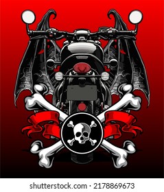 Black Motorcycle Rear View Vector Template Stock Vector (Royalty Free ...