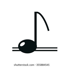 Black Music Note Icon Stock Vector (Royalty Free) 355884545 | Shutterstock